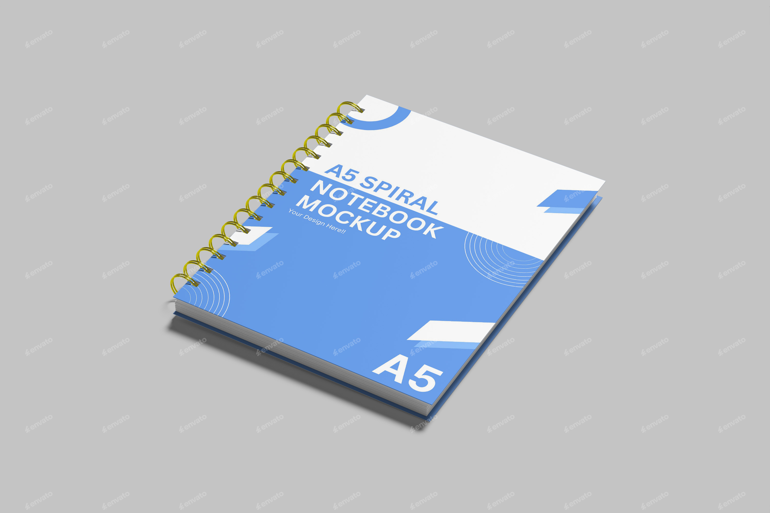 A5 Spiral Notebook Mockup, Graphics | GraphicRiver